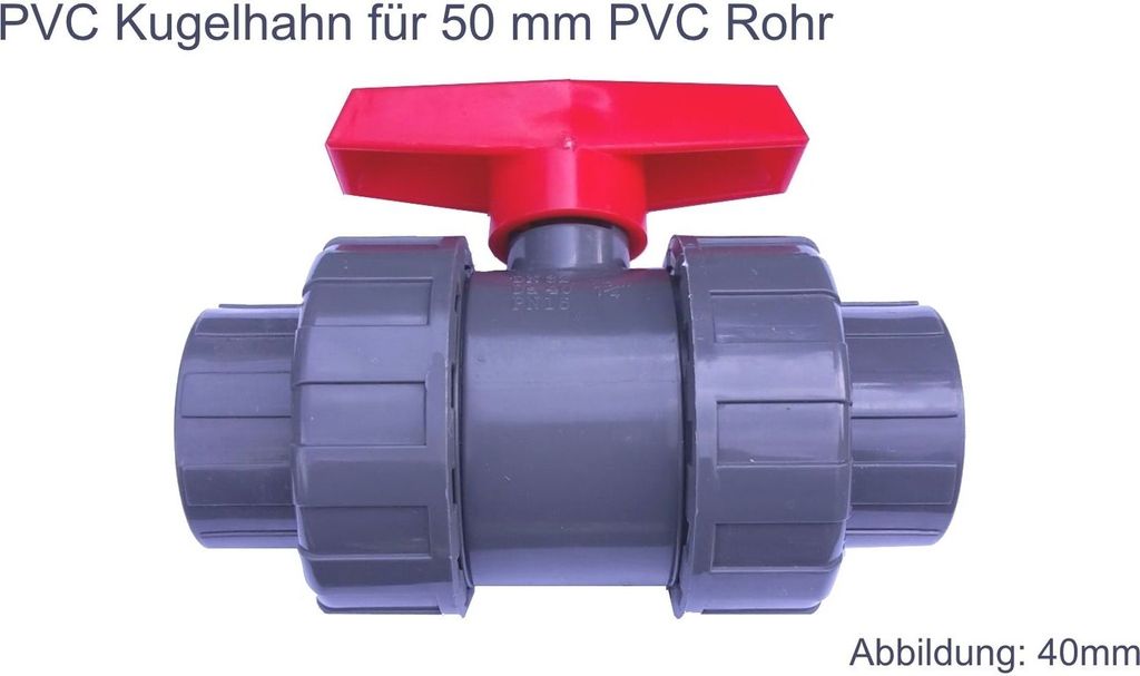 PVC Kugelventil 50 mm Kunststoff Kugelhahn | Kaufland.de