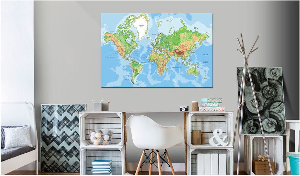 Korkbild - World Geography [Cork Map] 60x40 | Kaufland.de