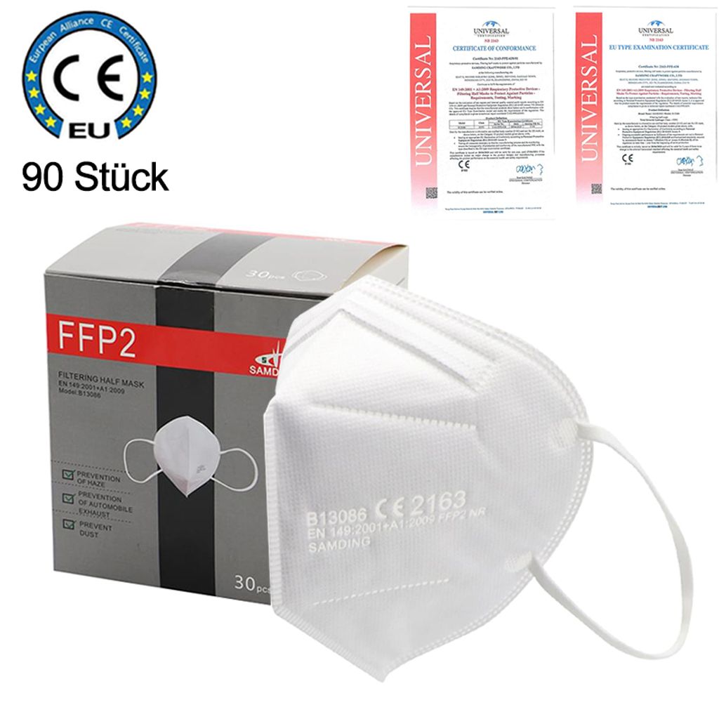90 Stück - FFP2 Maske Atemschutzmaske CE2163 | Kaufland.de