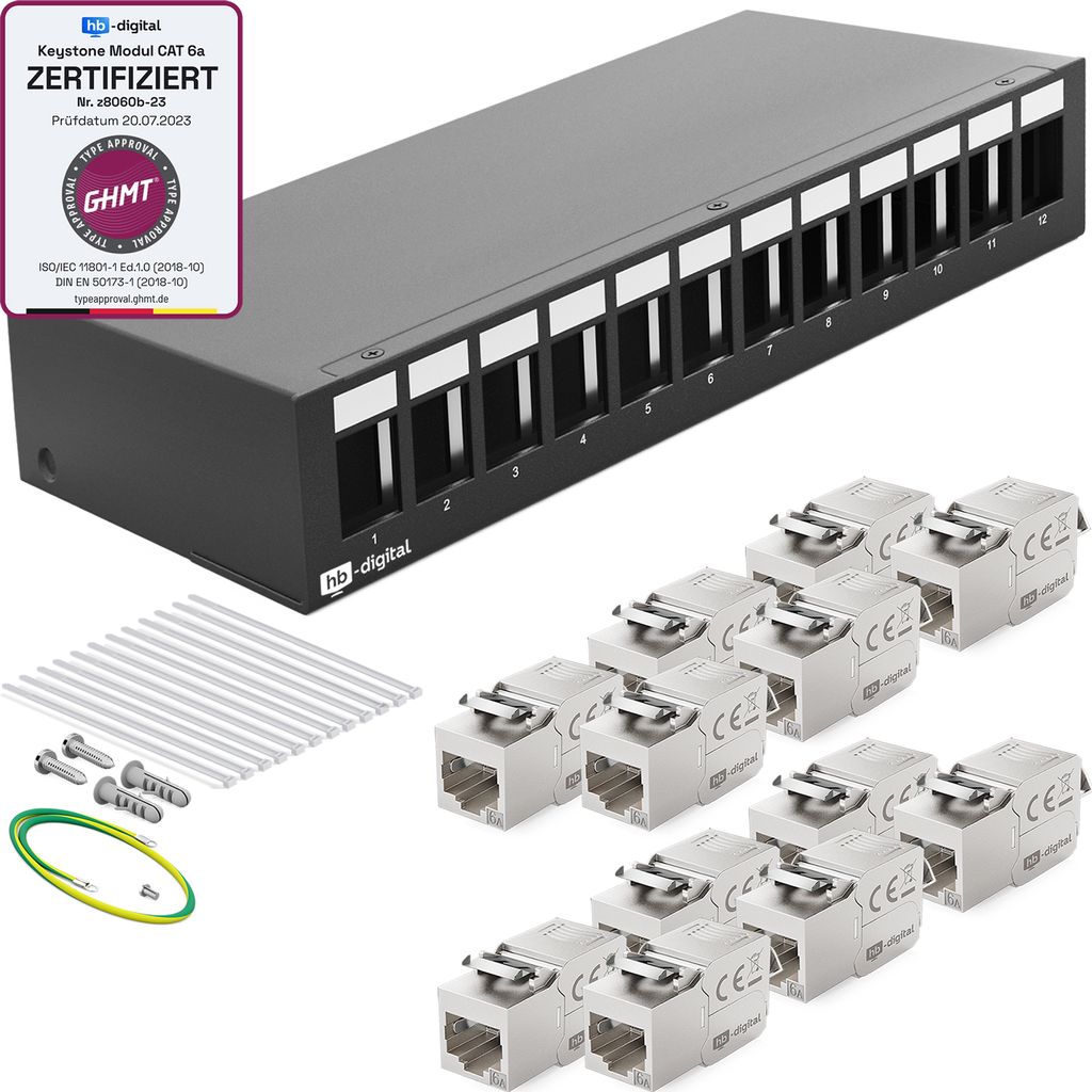 hb-digital Patch Panel 12 Port mit 12 x | Kaufland.de