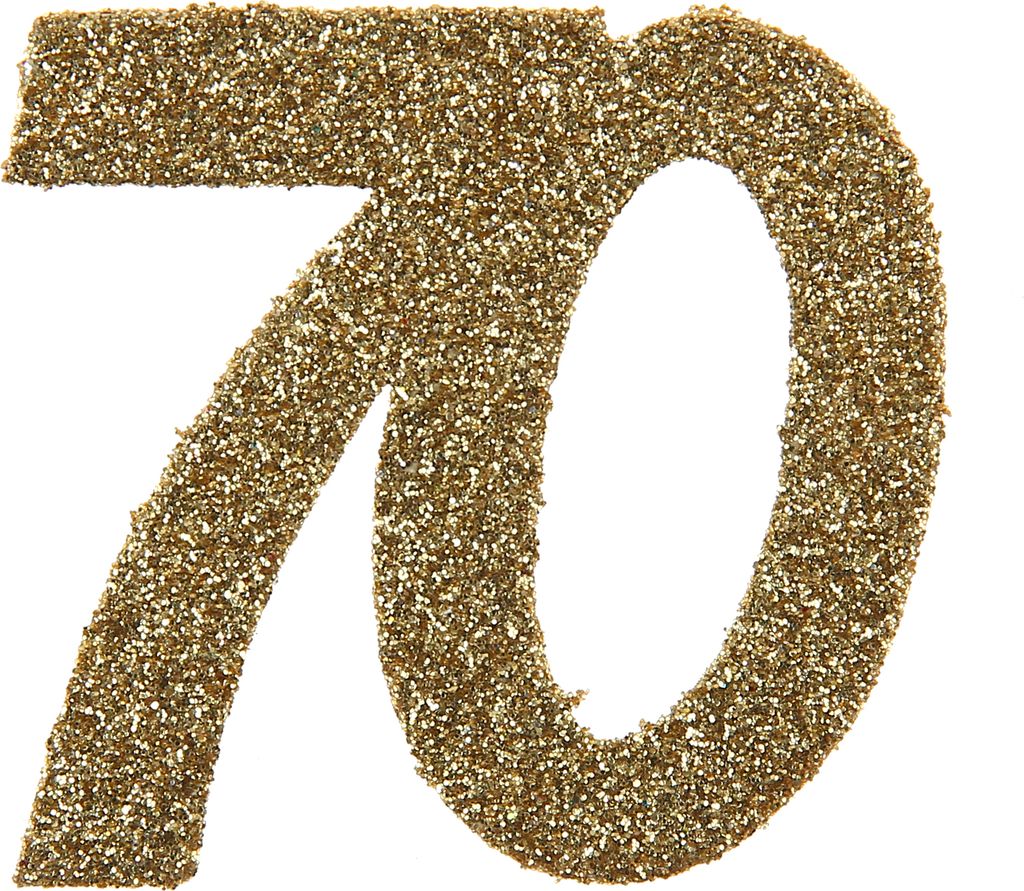 Glitterzahlen in gold, Zahl 70, 6 Stk | Kaufland.de