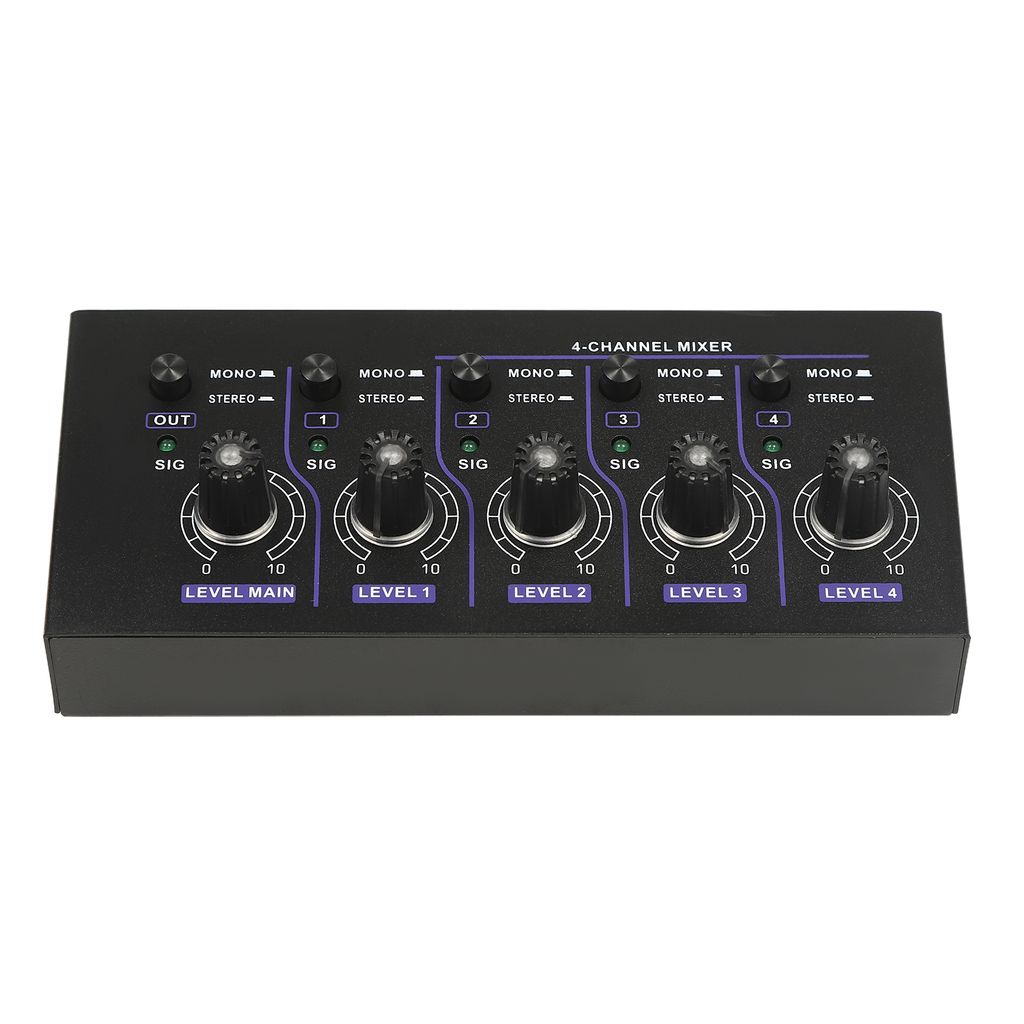 4-Kanal Mixer Mini RGB Audiomixer mit | Kaufland.de
