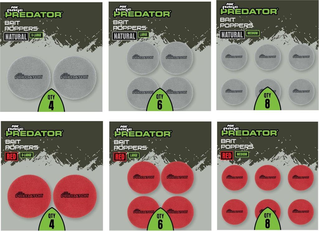 Fox Rage Predator Bait Poppers Red X-Large | Kaufland.de