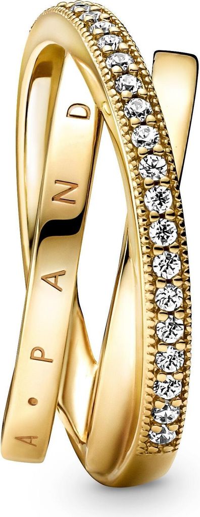 Pandora Dreifach gekreuzter Pavé-Ring | Kaufland.de