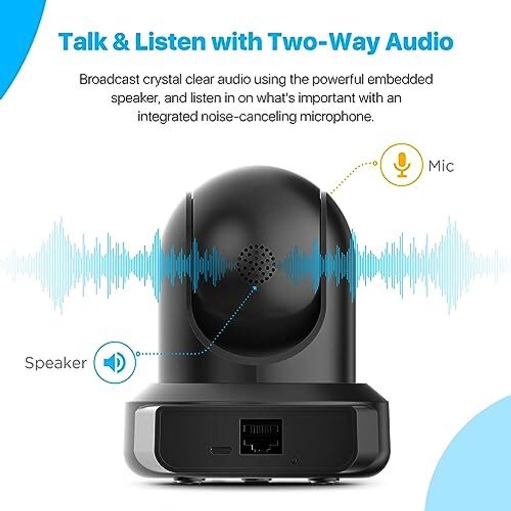 Amcrest 1080P WiFi Uberwachungskamera 2MP 1920TVL Funk IP Kamera mit Schwenk Zwei Wege Gesprach IP2M 841B schwarz