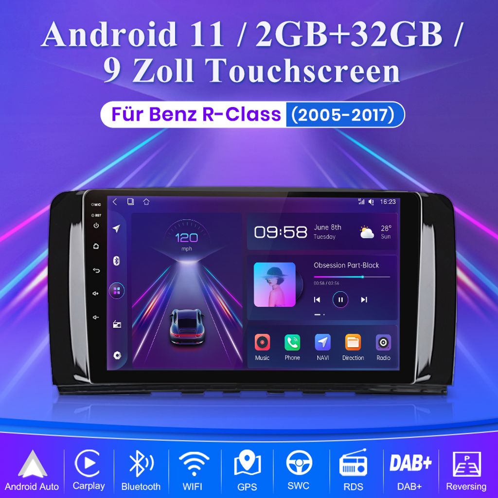 9"Android12 carplay autoradio 2+32G GPS Navi | Kaufland.de