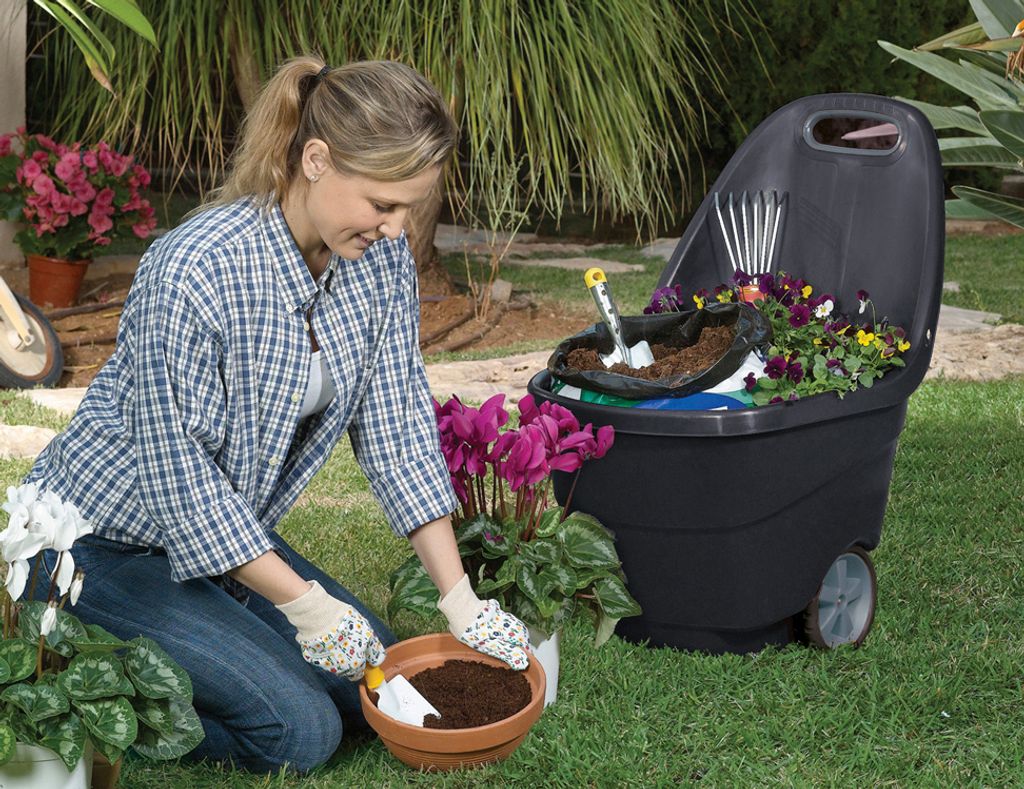 Keter Easy Go XL 62 L Gartenwagen grau-grün | Kaufland.de