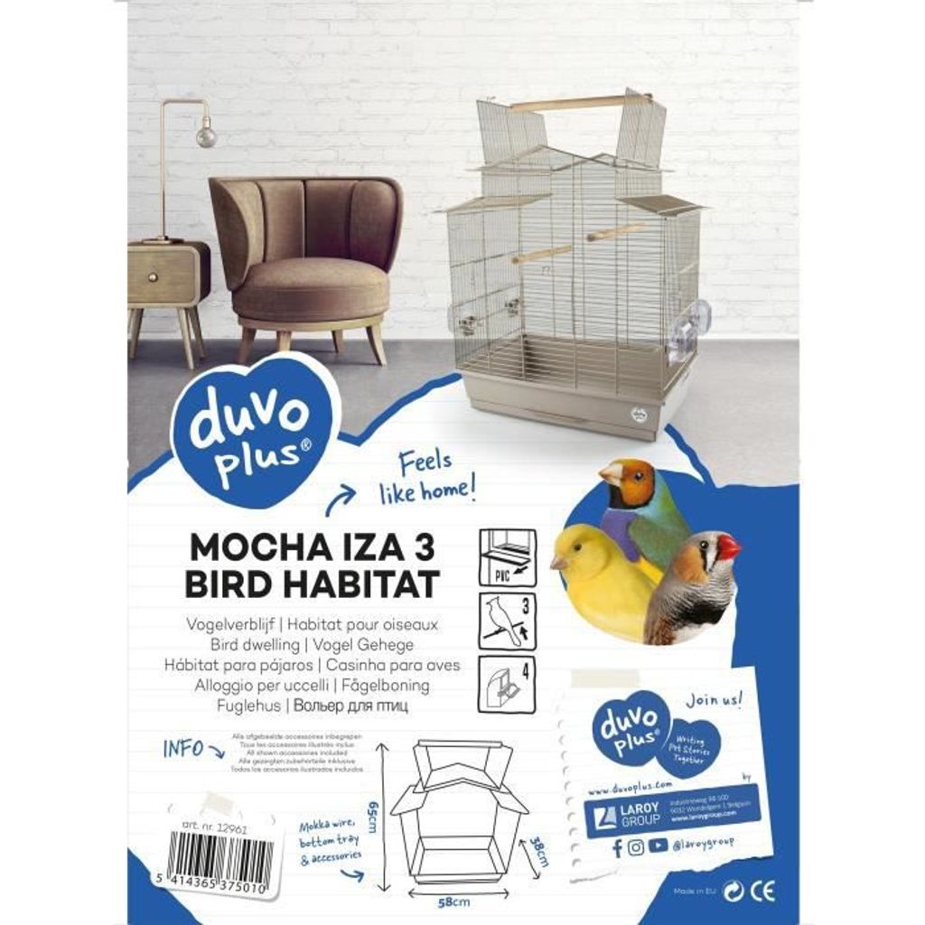LAROY DUVO Vogelkäfig Mokka Iza 3 - 58 x 38 x | Kaufland.de