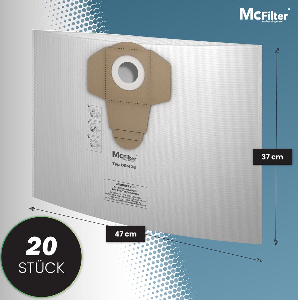 McFilter | 20 Staubsaugerbeutel 25l | | Kaufland.de
