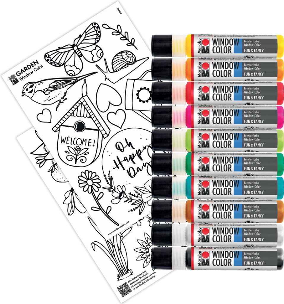 Marabu Window Color Set "Garden" 10 x 25 ml | Kaufland.de