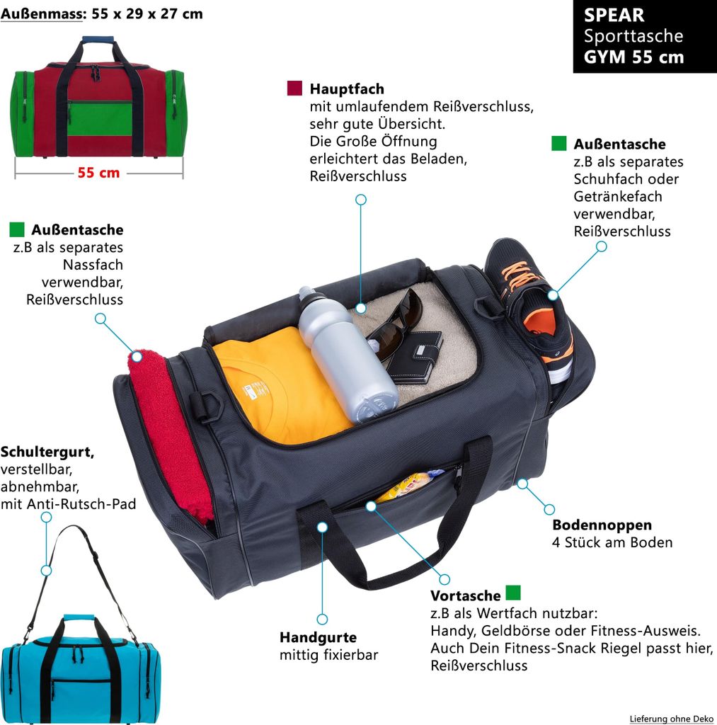 Sporttasche Damen groß Spear Gym 55 cm 40 | Kaufland.de