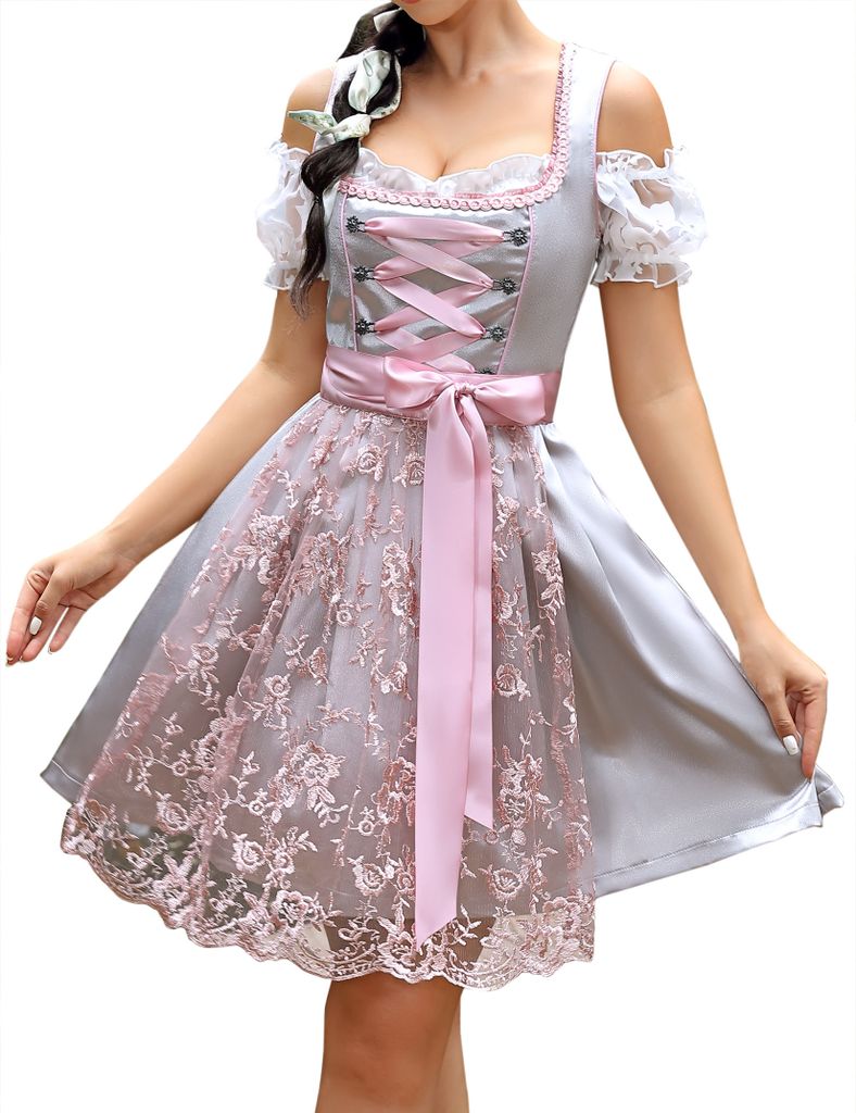 Acekool Trachtenkleid Damen Dirndl Kurz Midi | Kaufland.de