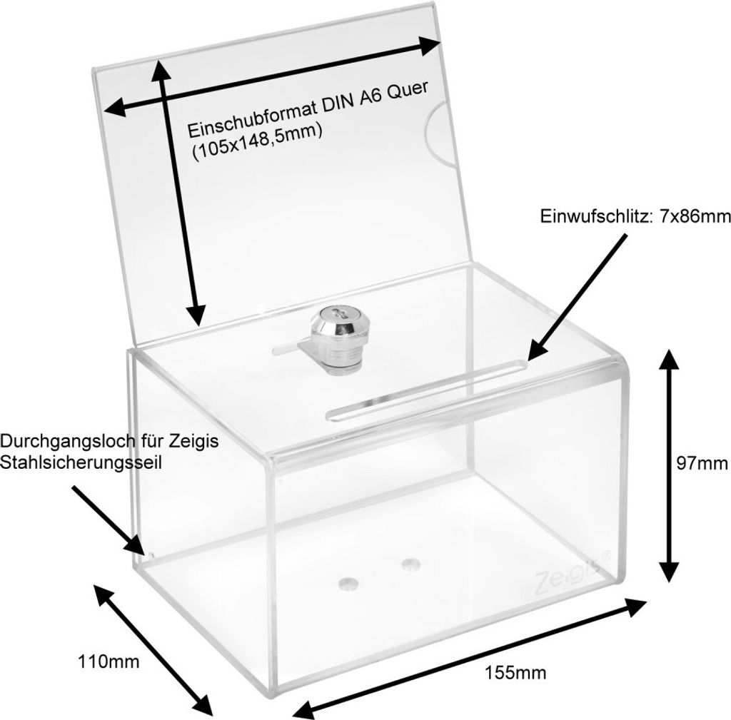 Zeigis® Spendenbox mit Plakateinschub in DIN | Kaufland.de