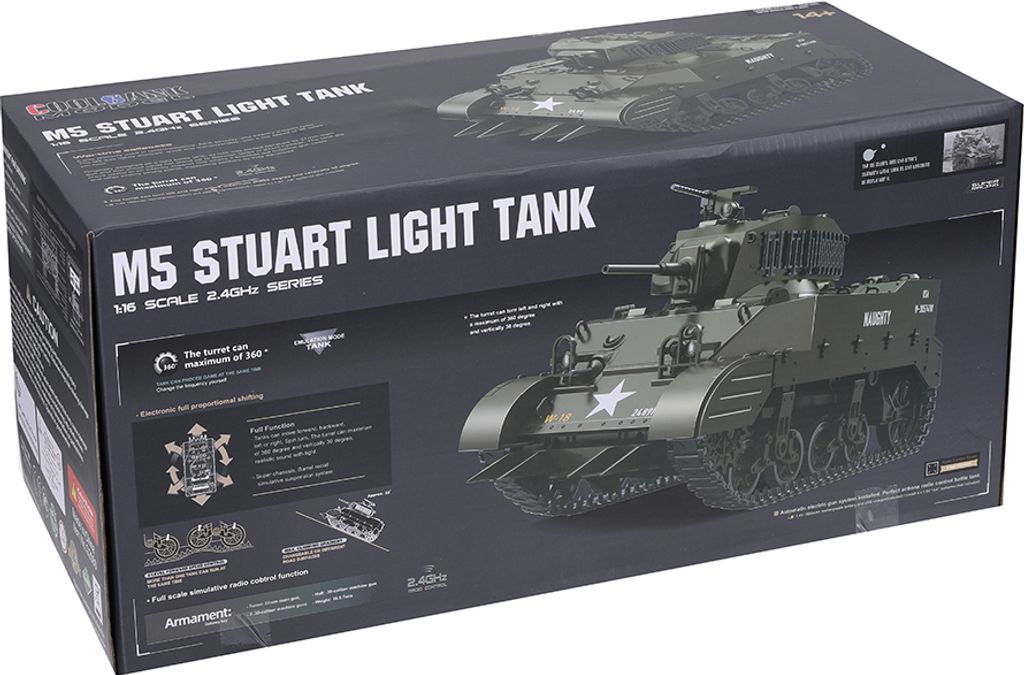 COOLBANK M5A1 1/16 2.4G RC Tank Sound Recoil | Kaufland.cz