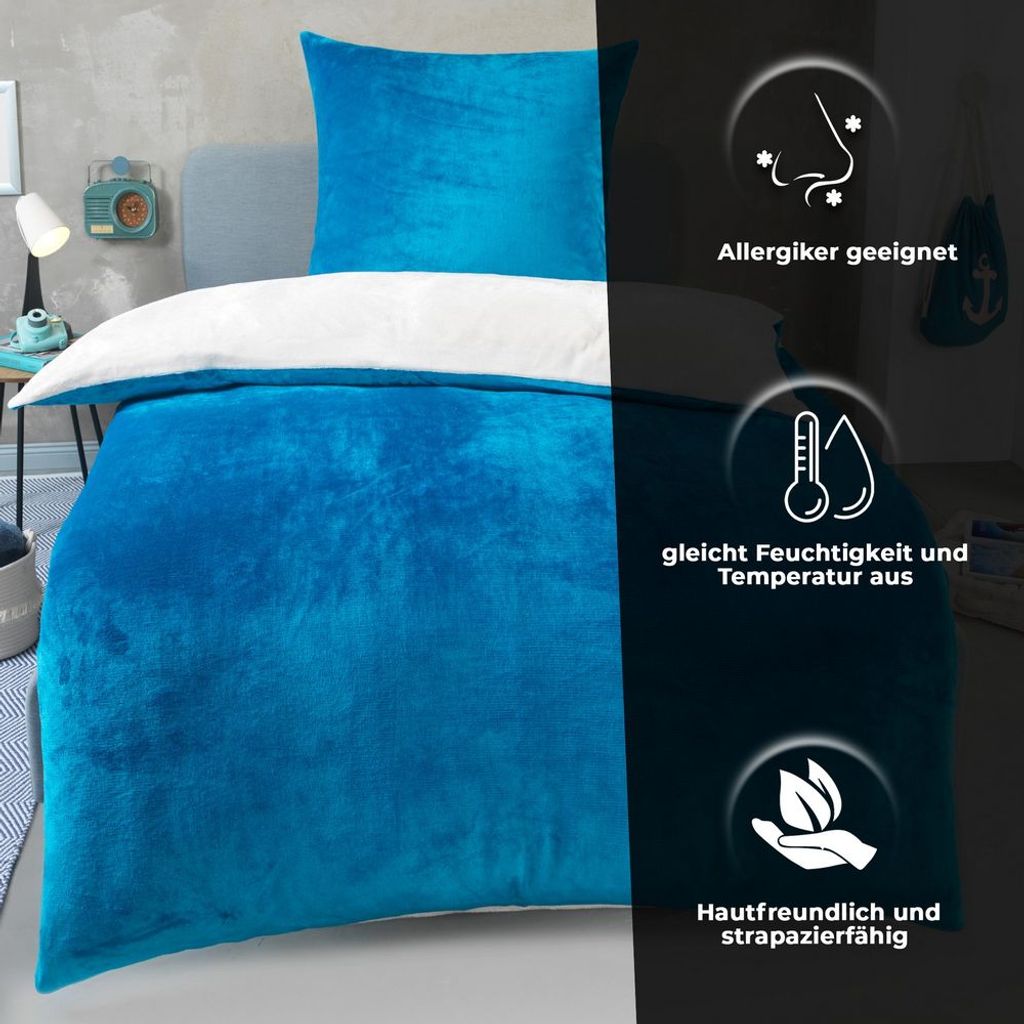 Winter Plüsch Wendebettwäsche Nicky-Teddy | Kaufland.de