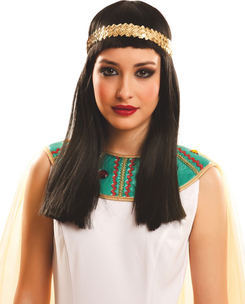 Kleopatra-Perücke mit Haarband schwarz-gold | Kaufland.de