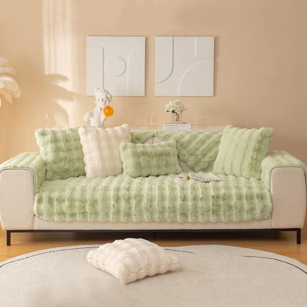 Králičí plyšový potah na pohovku tvaru L | Kaufland.cz