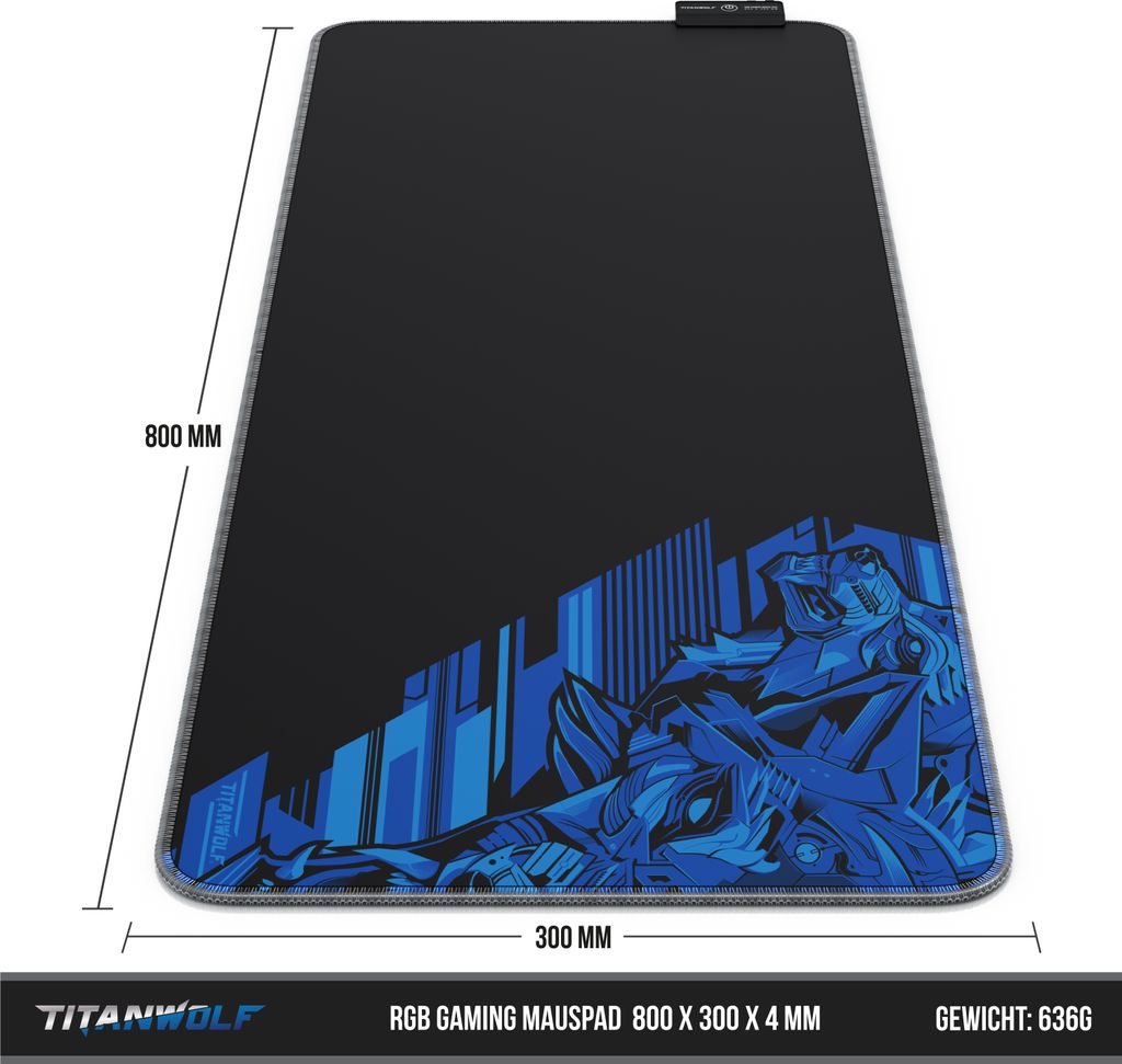 Titanwolf RGB Gaming Mauspad, Mousepad XL 800 | Kaufland.de