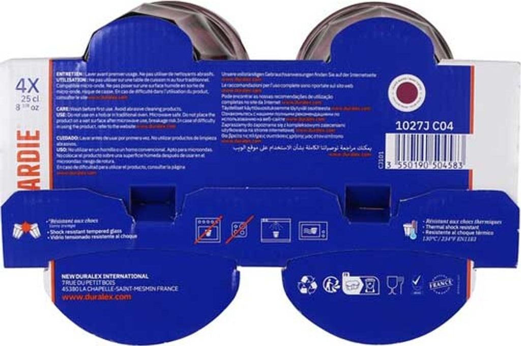 Duralex Set Mit 4 Gläsern Zum Hacken 250ml | Kaufland.de
