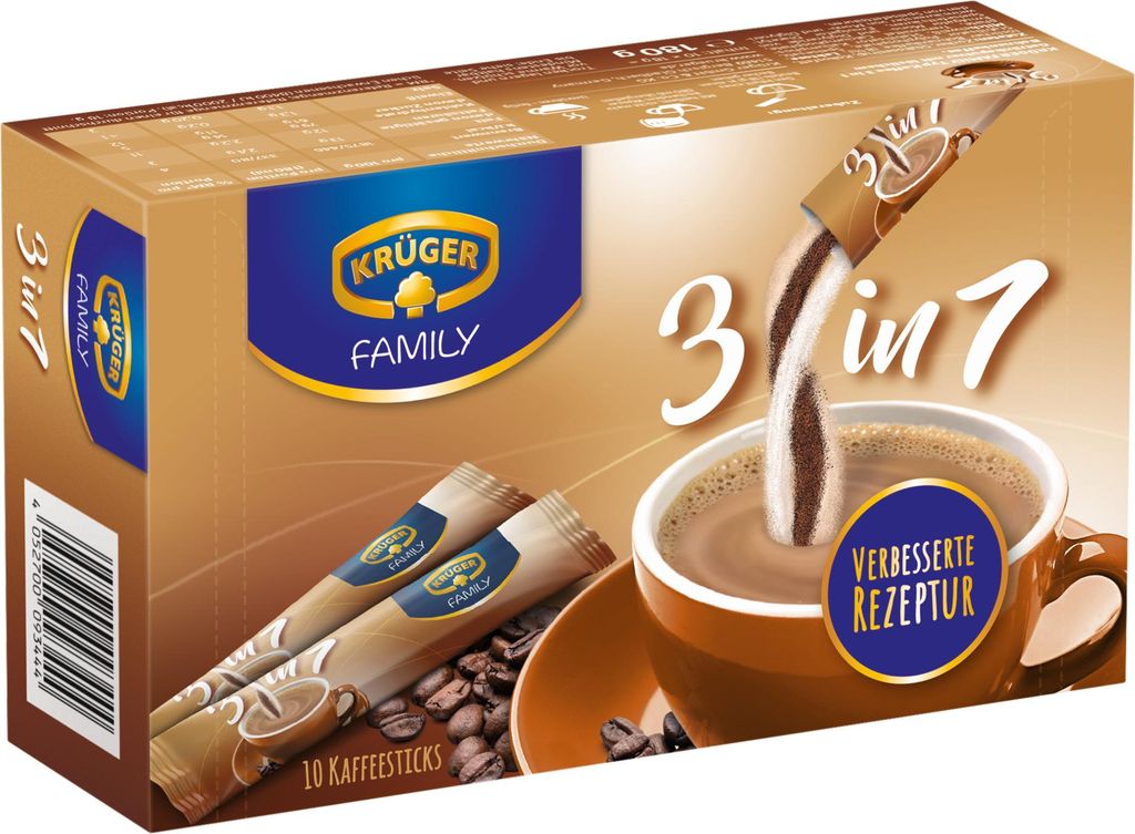 KRÜGER FAMILY Kaffee 3in1 10028042 Classic 10St