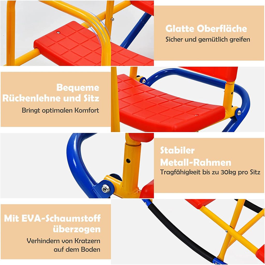 3 Sitzer Kinder Wippe mit Rückenlehnen und | Kaufland.de