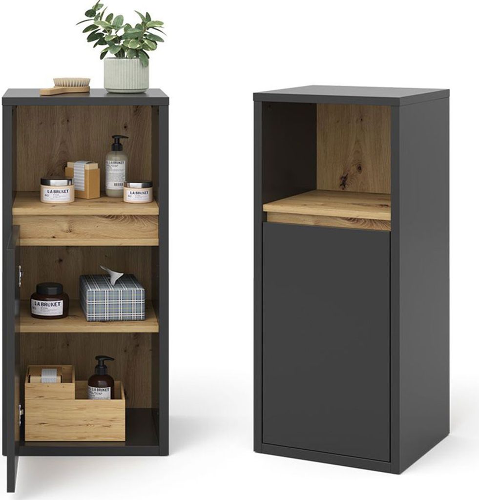 Vicco Viola, 37.8 x 80 cm, Anthracite/Oak | Kaufland.sk