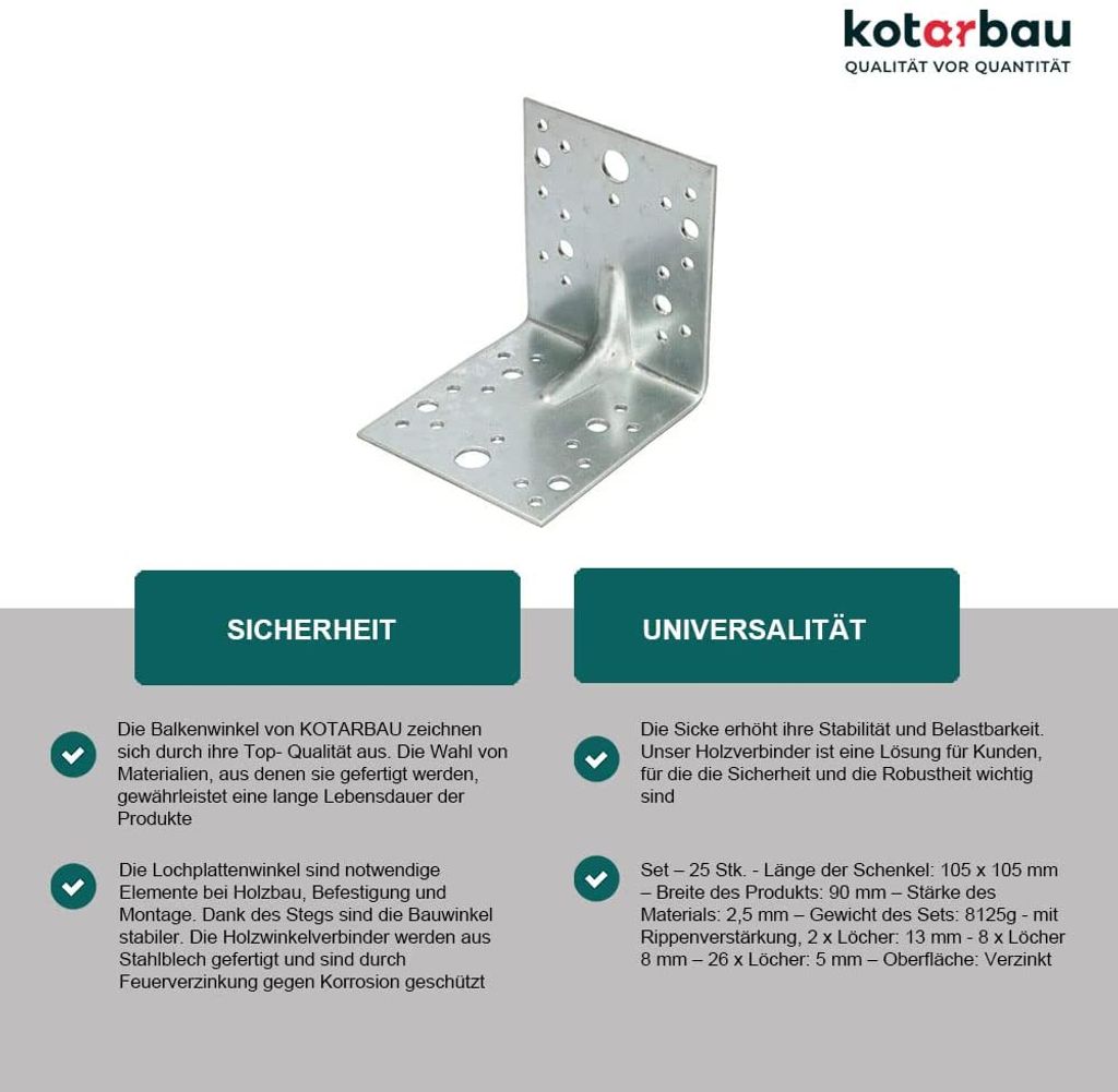 KOTARBAU® Winkelverbinder 105x105x90mm mit | Kaufland.de