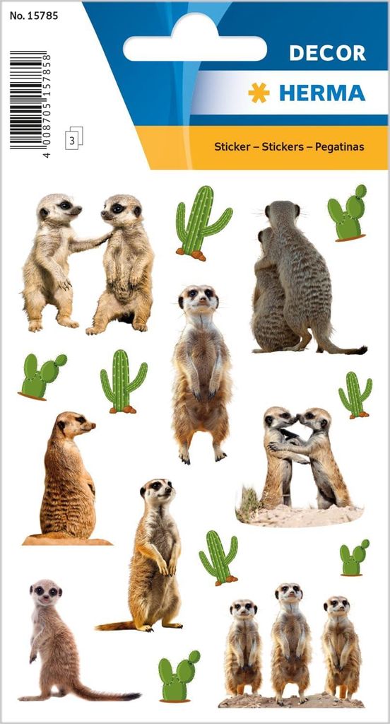 HERMA 15785 HERMA Sticker DECOR Erdmännchen, Papier