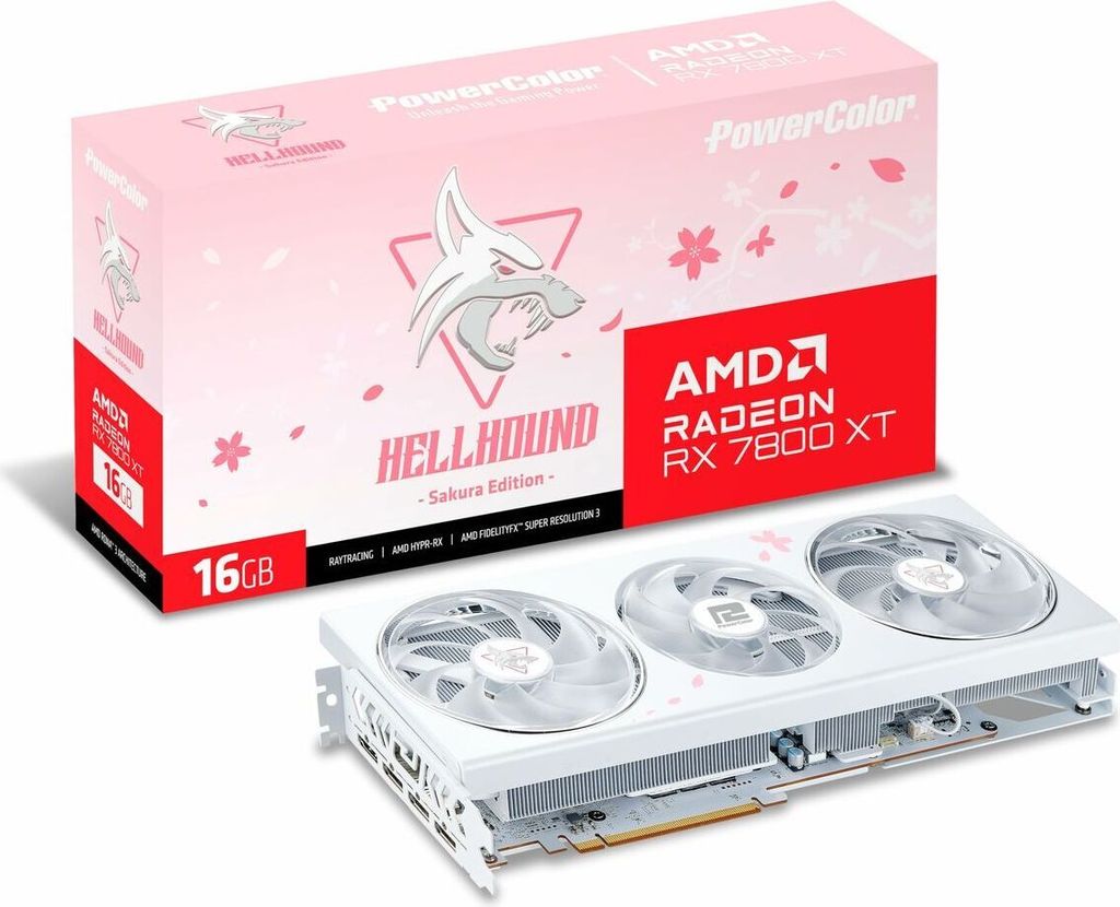 Powercolor RX 7800 XT Hellhound Sakura White | Kaufland.de