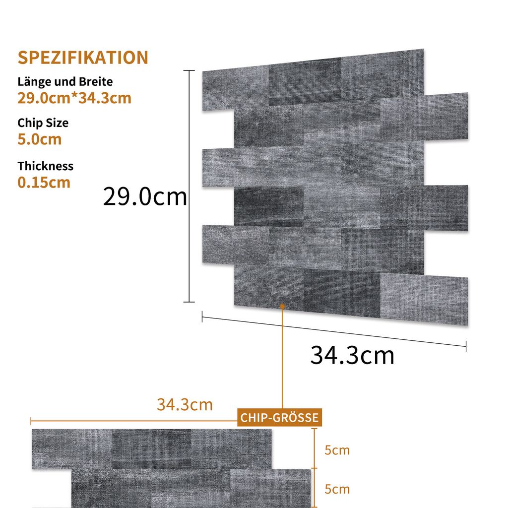 LZQ 10 Blatt PVC Wandfliesen Fliesenaufkleber | Kaufland.de