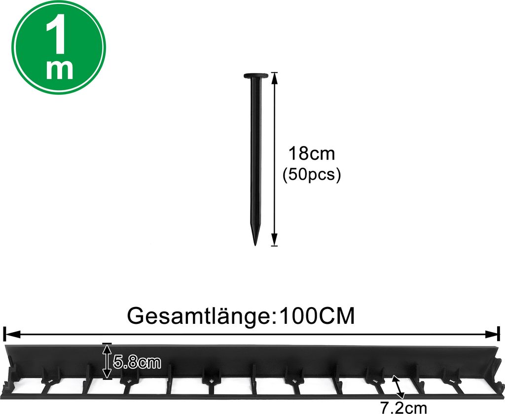 LZQ 24m flexibilní plastové obruby trávníku | Kaufland.cz