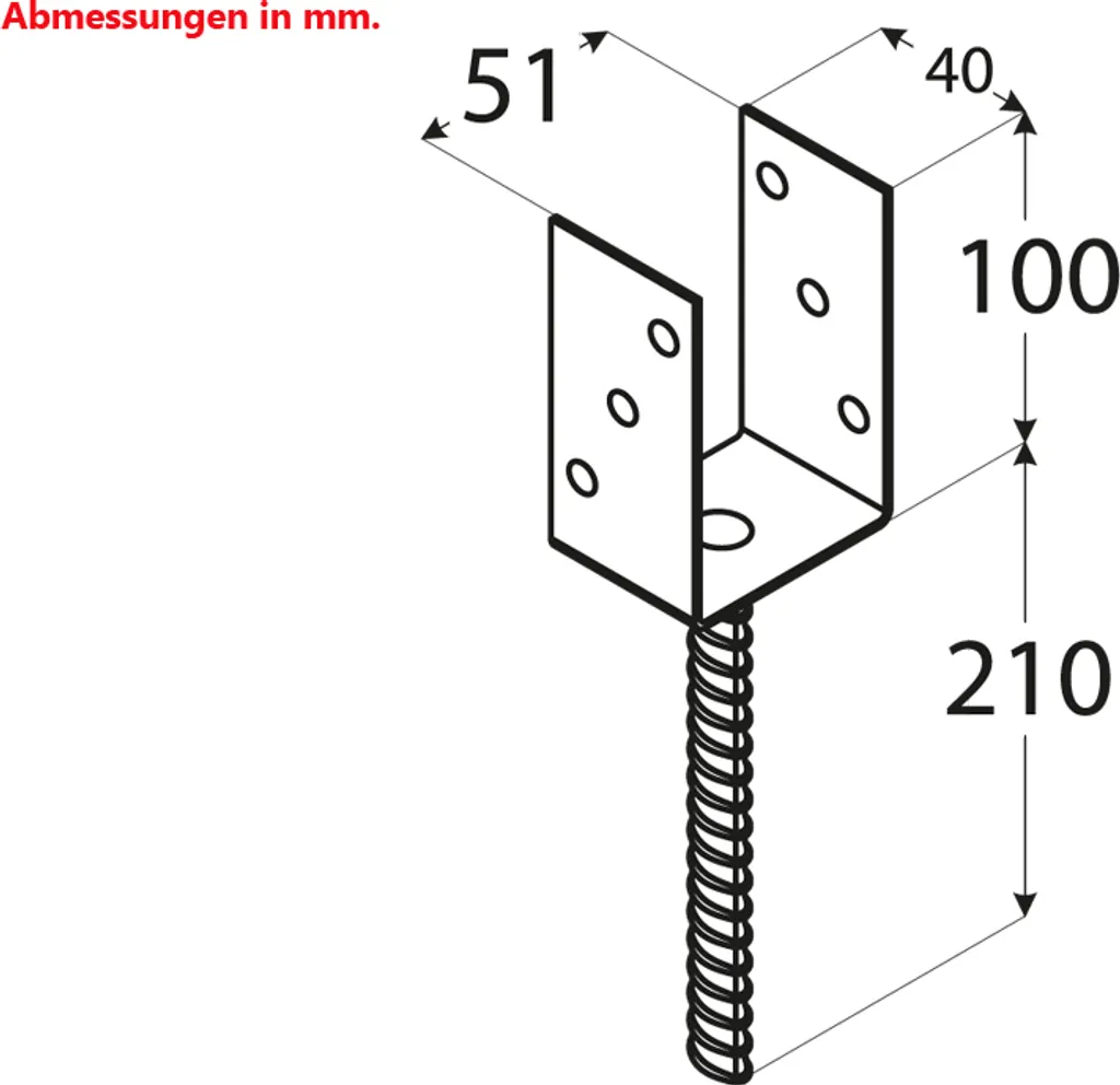 Pfostenträger 51mm Pfostenanker Pfostenfuß | Kaufland.de
