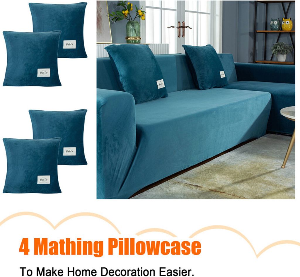 (Modrý) rohový potah na pohovku ve tvaru L s | Kaufland.cz