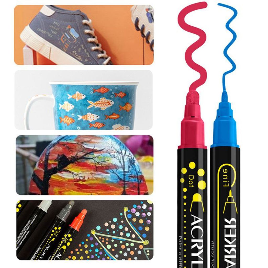 24 Farben Markierstift aus Acryl Wasserdicht | Kaufland.de