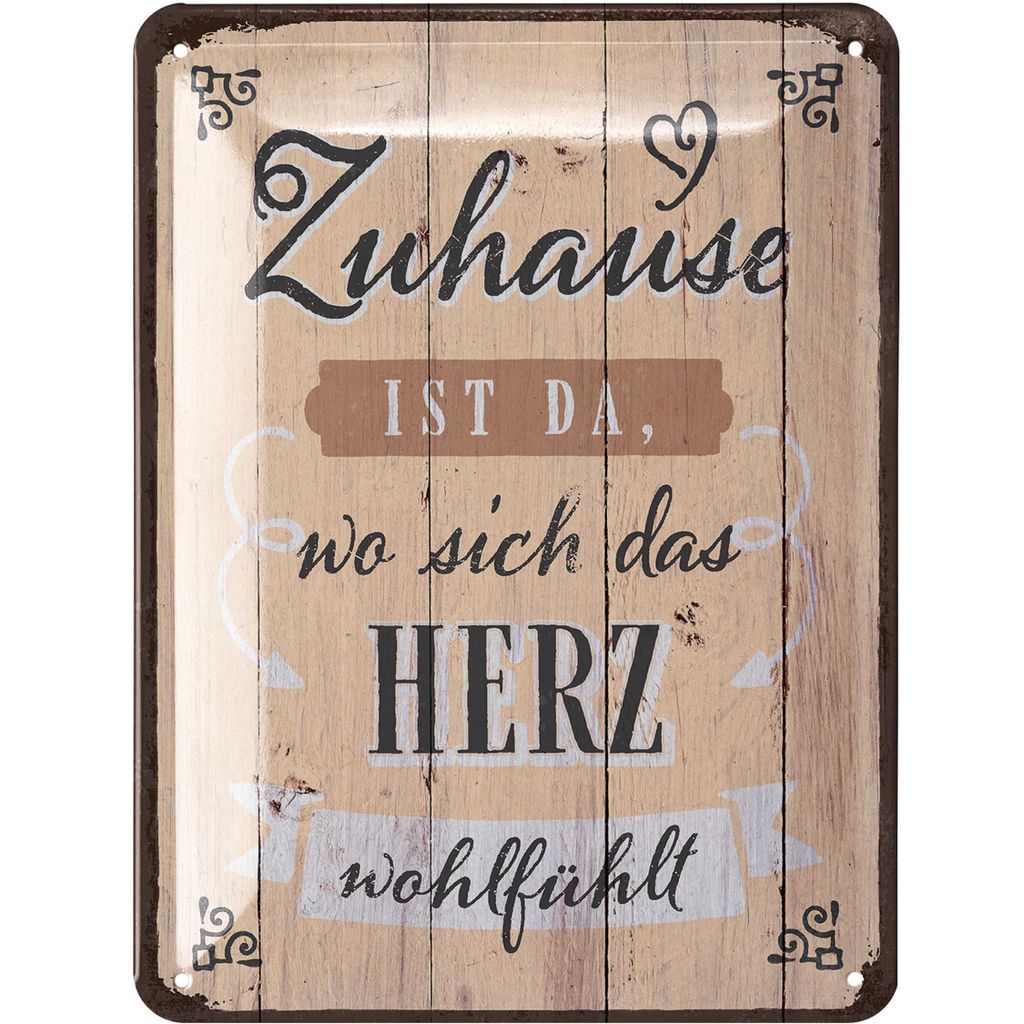 LANOLU Retro Blechschild ZUHAUSE, Geschenk | Kaufland.de