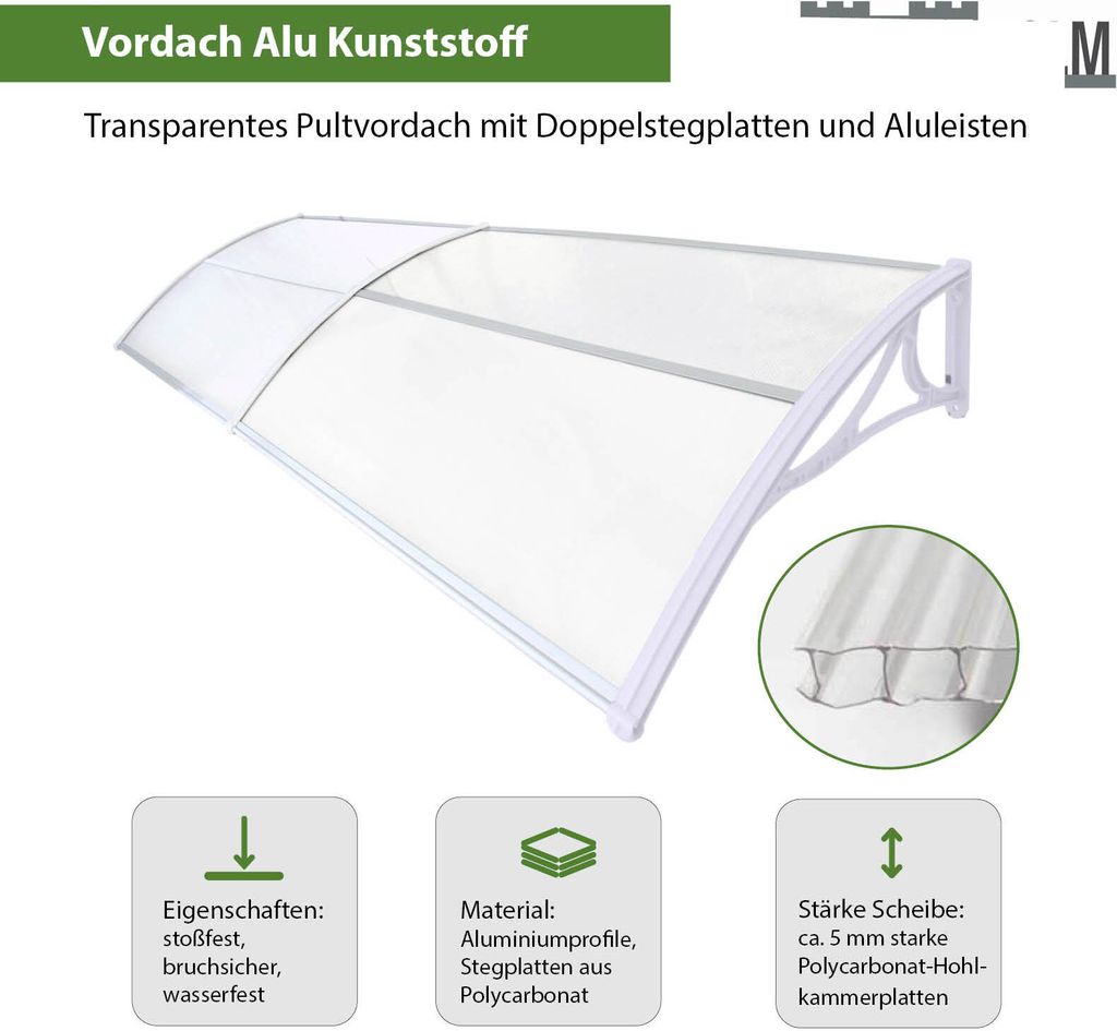 Vordach 200 X 100