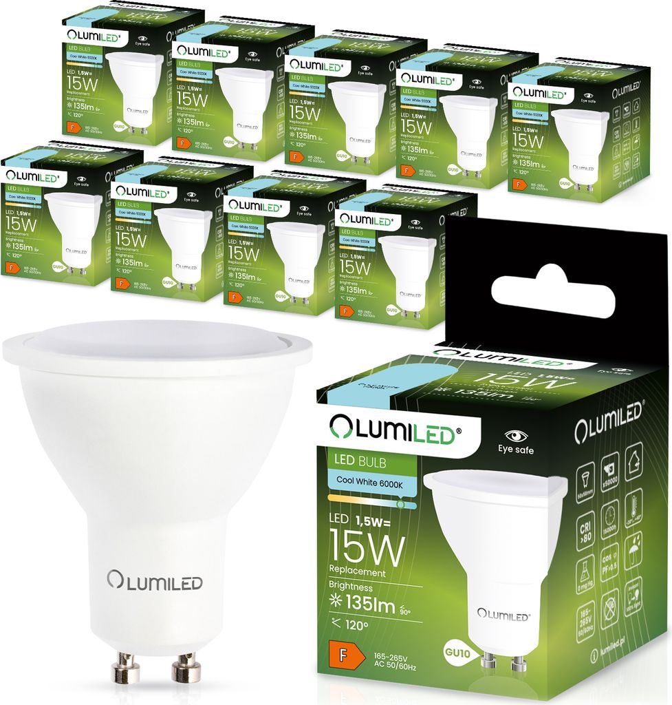 LUMILED GU10 LED 1,5 W 135 lumenová žiarovka | Kaufland.sk