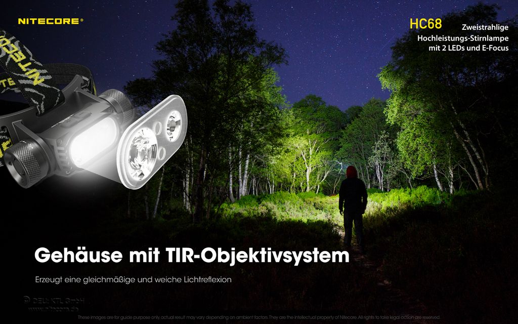 Nitecore HC68 2000 Lumen - Čelovka E-focus a | Kaufland.sk