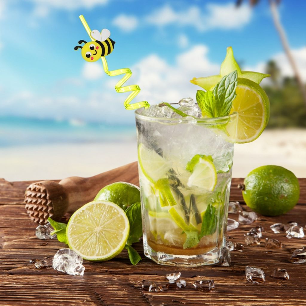 8X Kunststoff Strohhalme Trinkhalme, 25cm | Kaufland.de