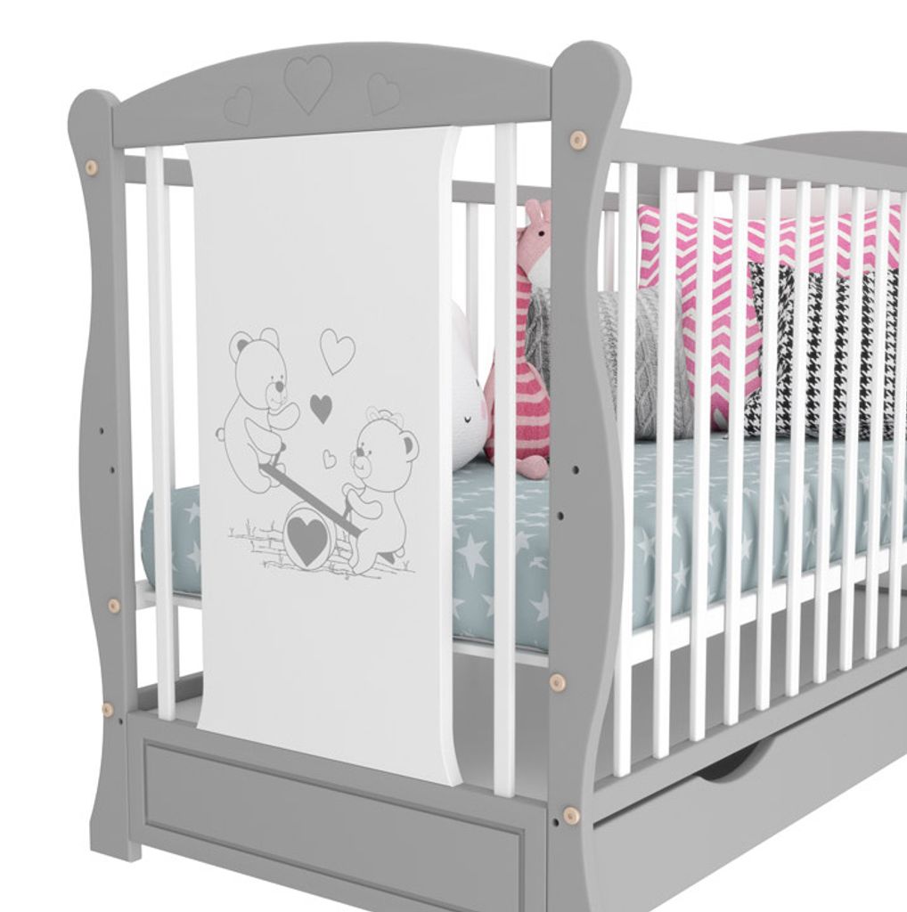 Bobas dětská dřevěná postýlka Máša, medvídek | Kaufland.cz