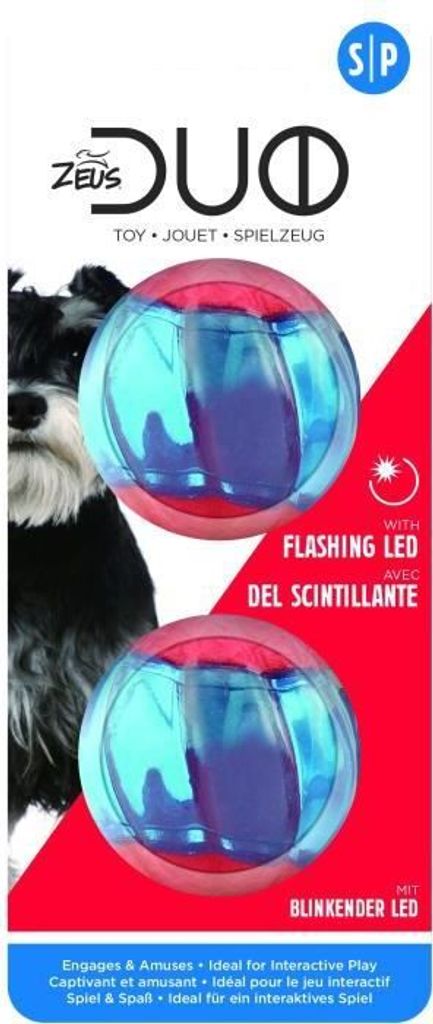 Zeus Duo Balls s LED, interaktivní hračka pro malé psy