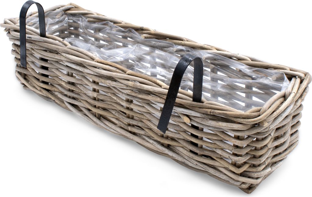 Rattan Balkonkasten natur 60 x 20 cm - 2er | Kaufland.de
