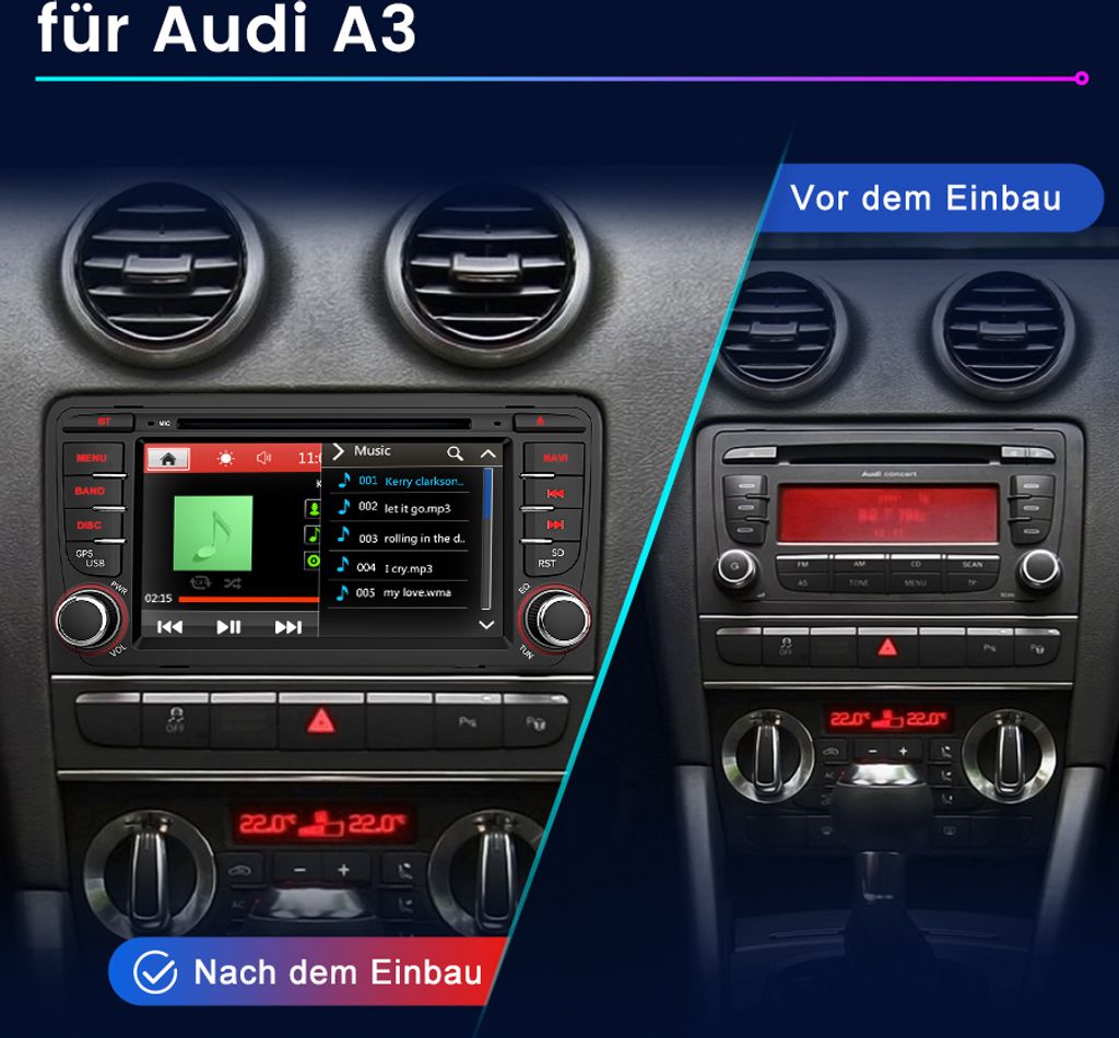 7" DAB+ Autoradio Mit GPS Navi HD Für Audi A3 | Kaufland.de