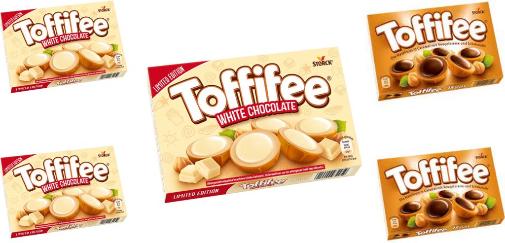3 x 125g Toffifee white und 2 x 125g Toffee Original