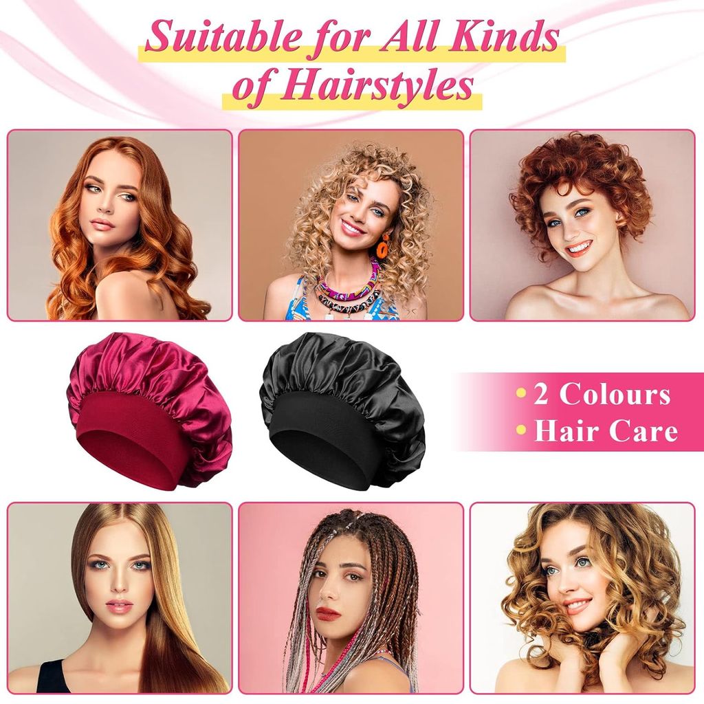 2 Stück Schlafmütze Satin Bonnet Nacht Schlaf | Kaufland.de