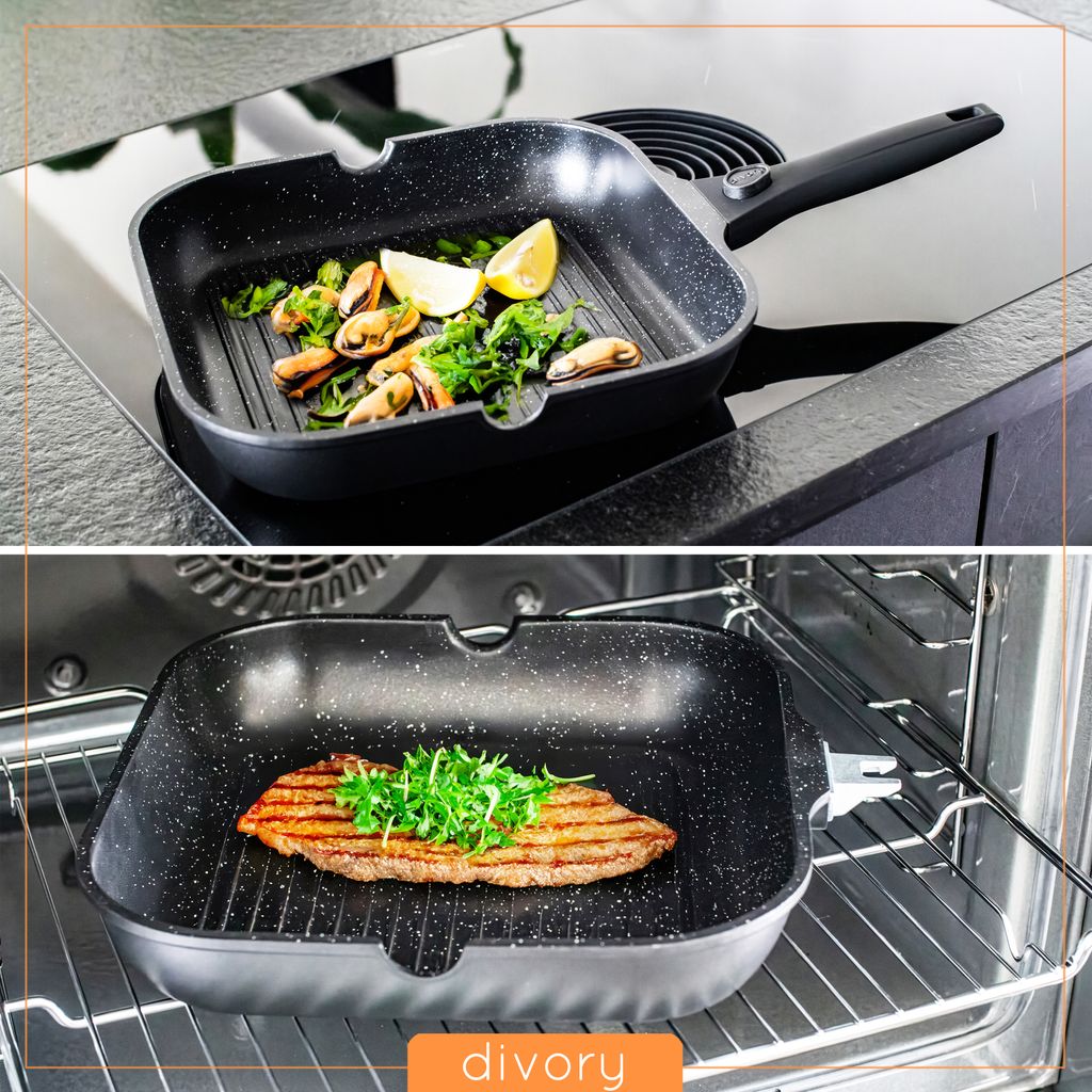 DIVORY Grillpfanne 28x28cm mit Ausguss und | Kaufland.de