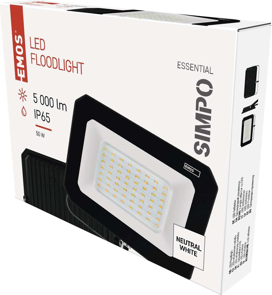 EMOS LED reflektor SIMPO 50 W, černý, | Kaufland.cz