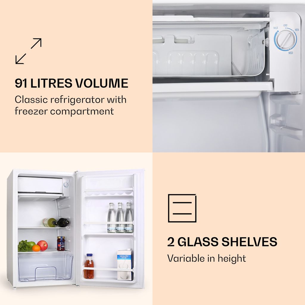 Klarstein 90L1-WH - chladnička, mraznička, 90 | Kaufland.sk