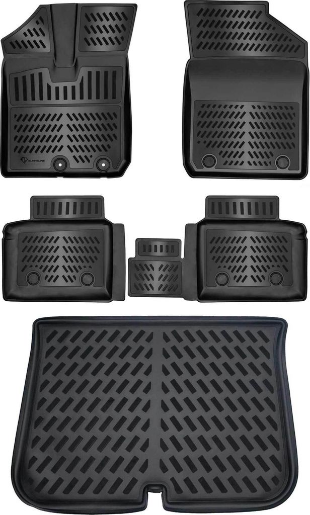 ELMASLINE 3D Gummimatten & Kofferraumwanne Set für DACIA