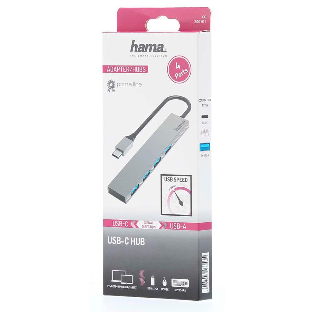 HAMA Hub USB-C 4x Ports 5 Gbit/s Hub | Kaufland.de